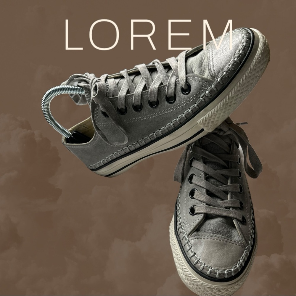 Rare*Converse X John Varvatos Low Top Leather Gray Al… - Gem